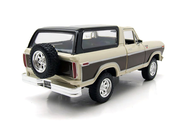 1978 Ford Bronco - Cream & Brown - 1/24 Scale Diecast Metal Model by M ...