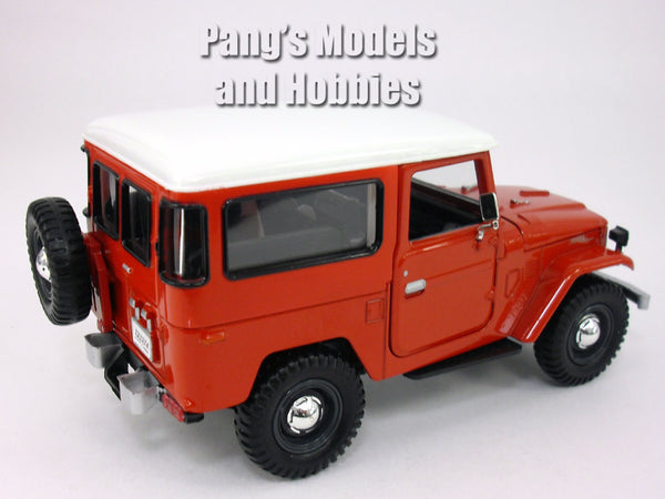 1960 Toyota FJ40 Land Cruiser - Red - 1/24 Scale Diecast Metal Model b ...