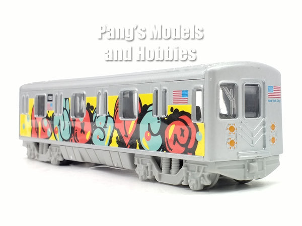 7 Inch New York City Subway Train - Balloon Text Graffiti - 1/128 Scal ...