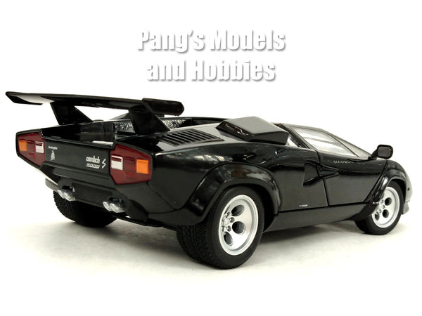 1985 Lamborghini Countach LP 5000 - Black - 1/24 Diecast Metal Model b ...
