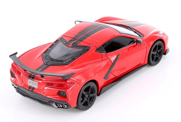 2020 Chevrolet Corvette Stingray Coupe Z51 - RED - 1/24 Diecast Metal ...