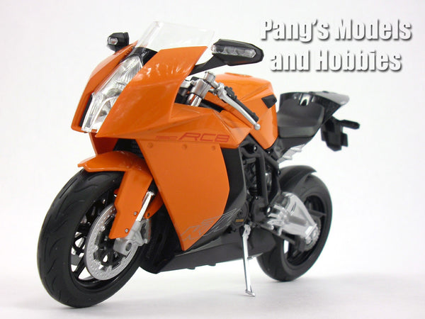 KTM 1190 RC8 (Orange) 1/10 Scale Diecast Metal Model Motorcycle by Wel ...