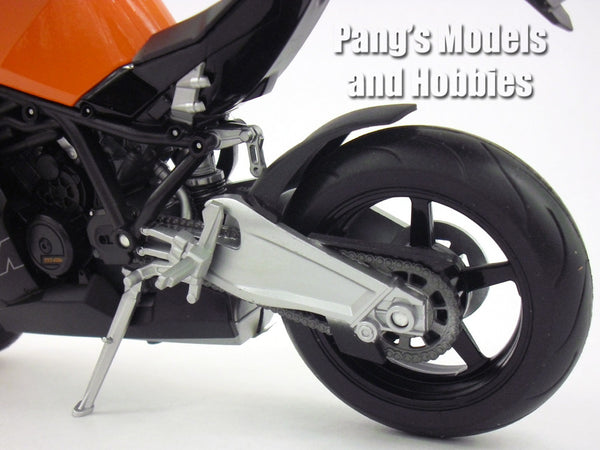 KTM 1190 RC8 (Orange) 1/10 Scale Diecast Metal Model Motorcycle by Wel ...